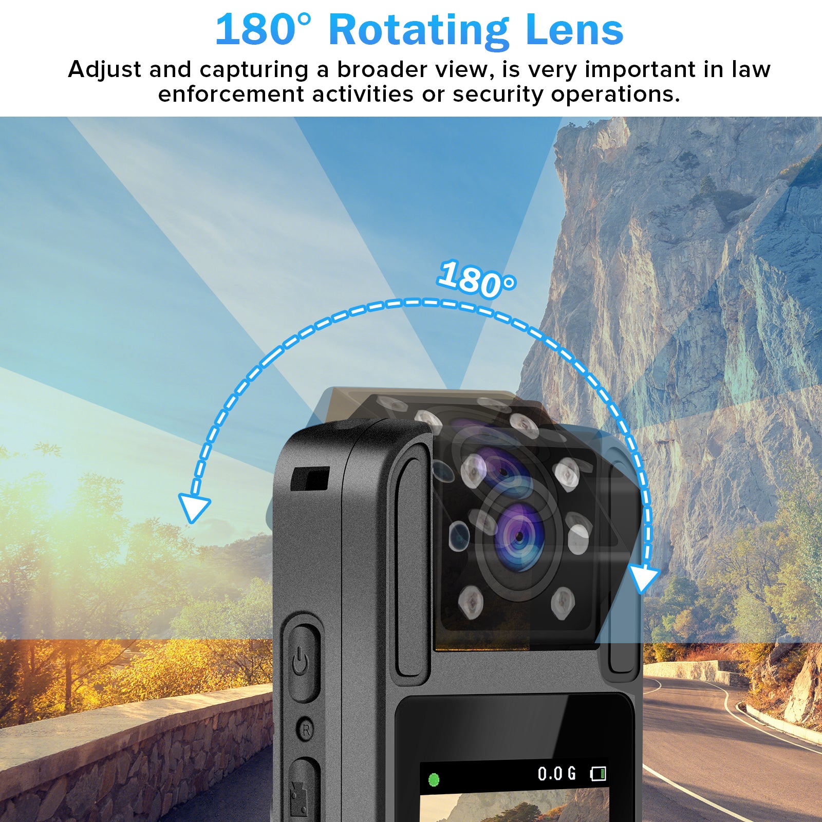 Body Camera with Audio and Video Recording, 6 Hours HD 1296P Body Cam